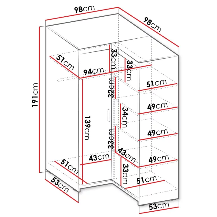 ELENA 2D KUTNI ormar