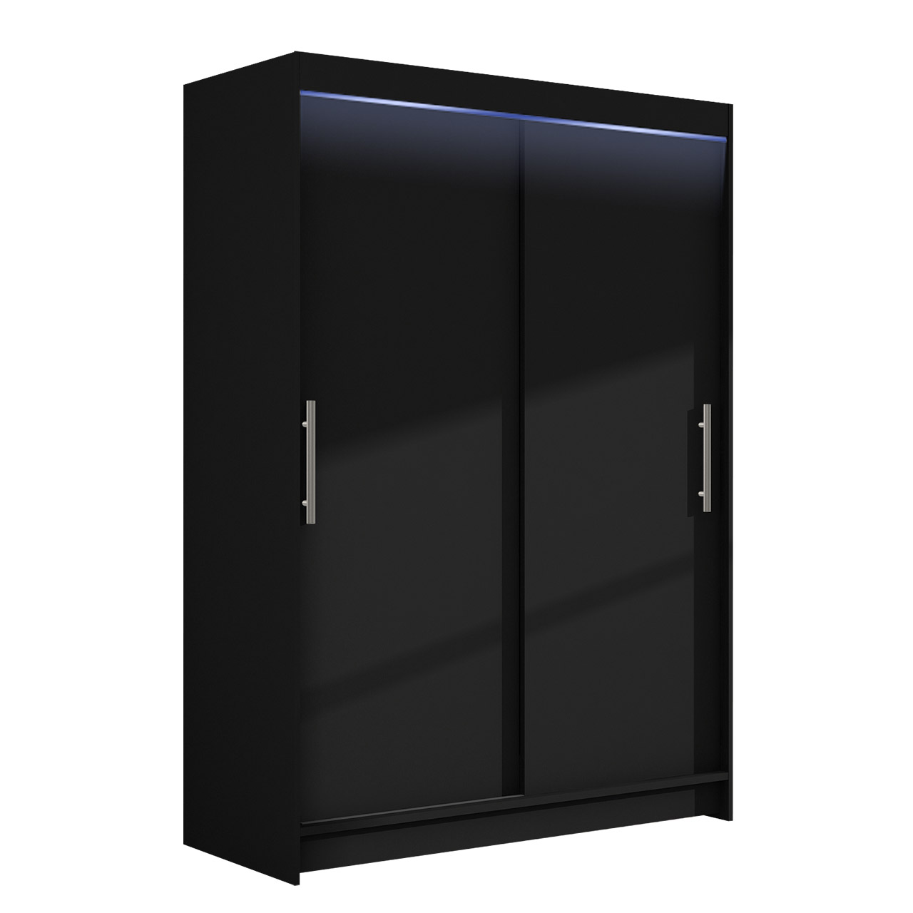 Garderobni ormar Aldo I - black + LED