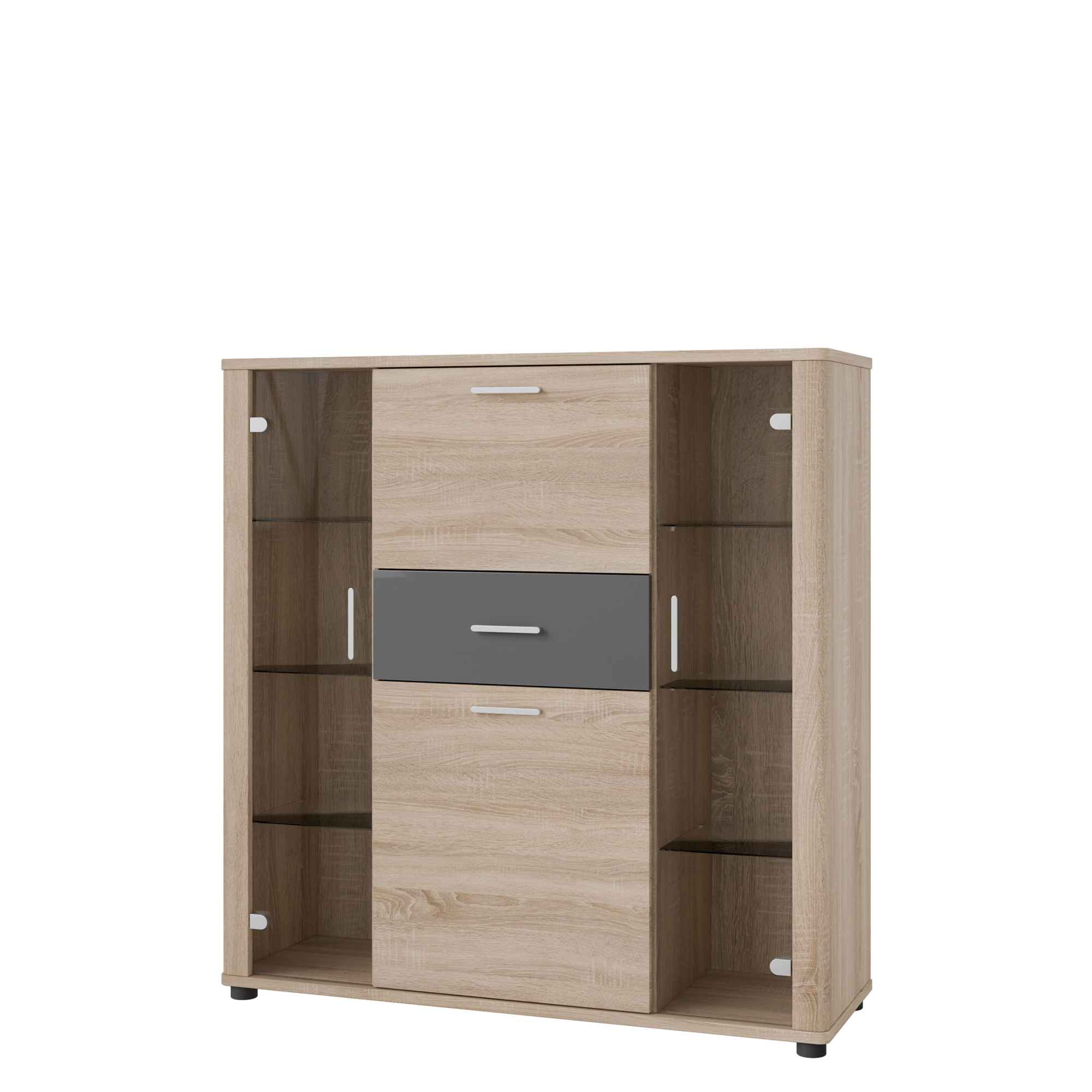 FILL Regal 2 Staklo + LED komoda